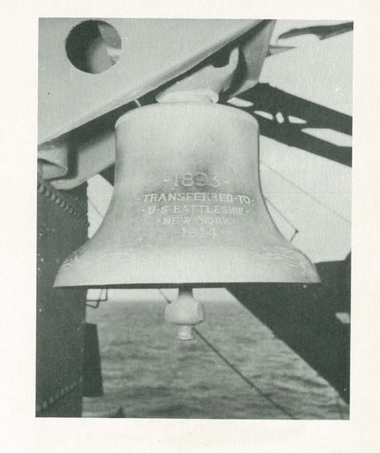 USS New York ACR2 bell 1893 transferred to BB-34 1914 ...