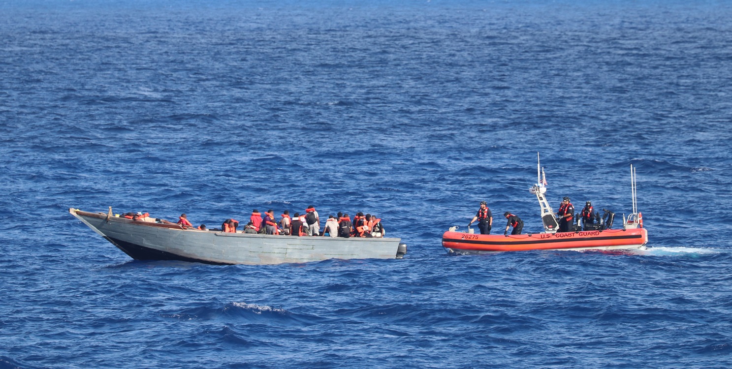 Coast Guard Cutter Bear conducts migrant interdiction operations north ...