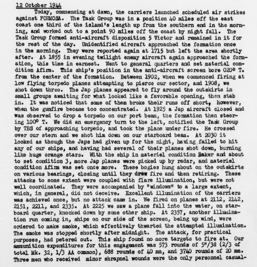 USS Houston Oct 12 1944 Formosa | laststandonzombieisland