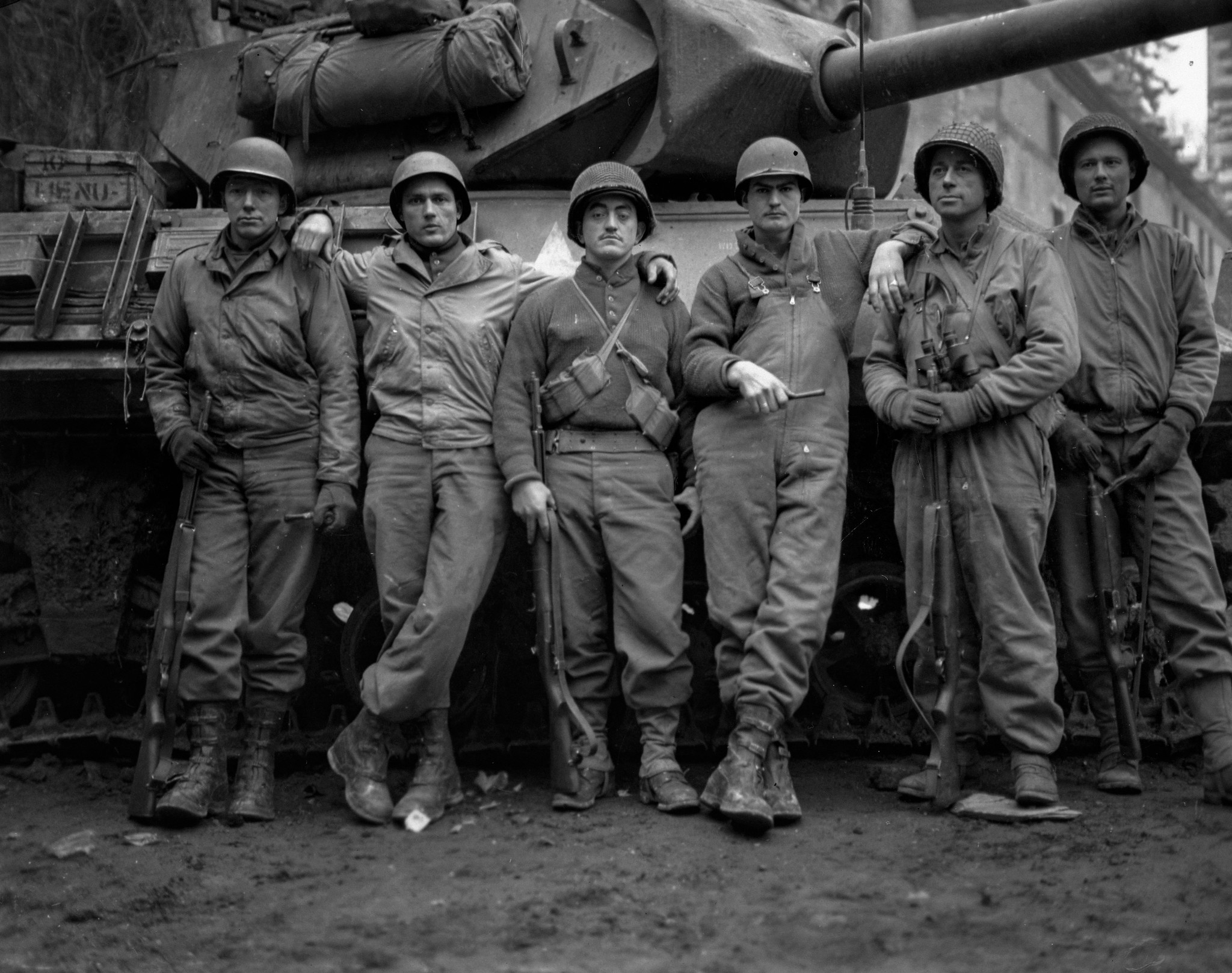 Stavelot, Belgium. 21 December, 1944. Men of the 823rd Tank Destroyer ...