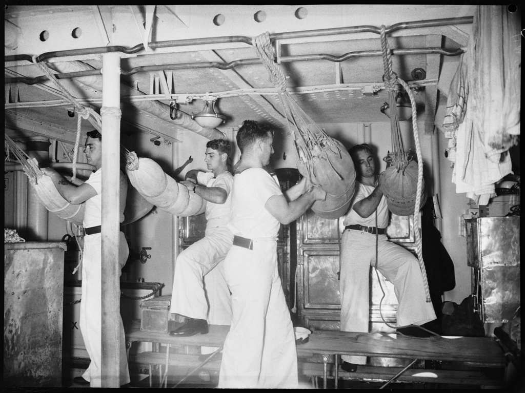 HMAS Sydney 5 Feb 1940 NSW State Library Collection hammocks ...