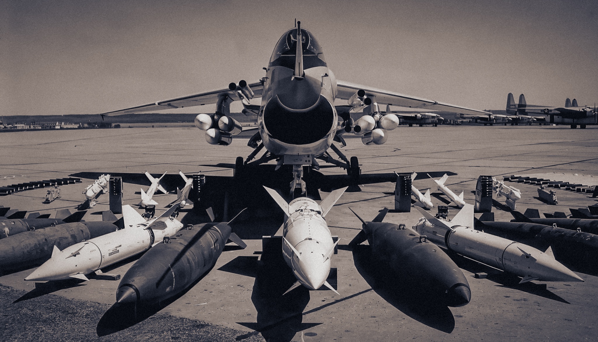 Vought F-8D Crusader AGM-12C Bullpup Mk 83 AGM-12A Mk 82 AIM-9B LAU-3 ...
