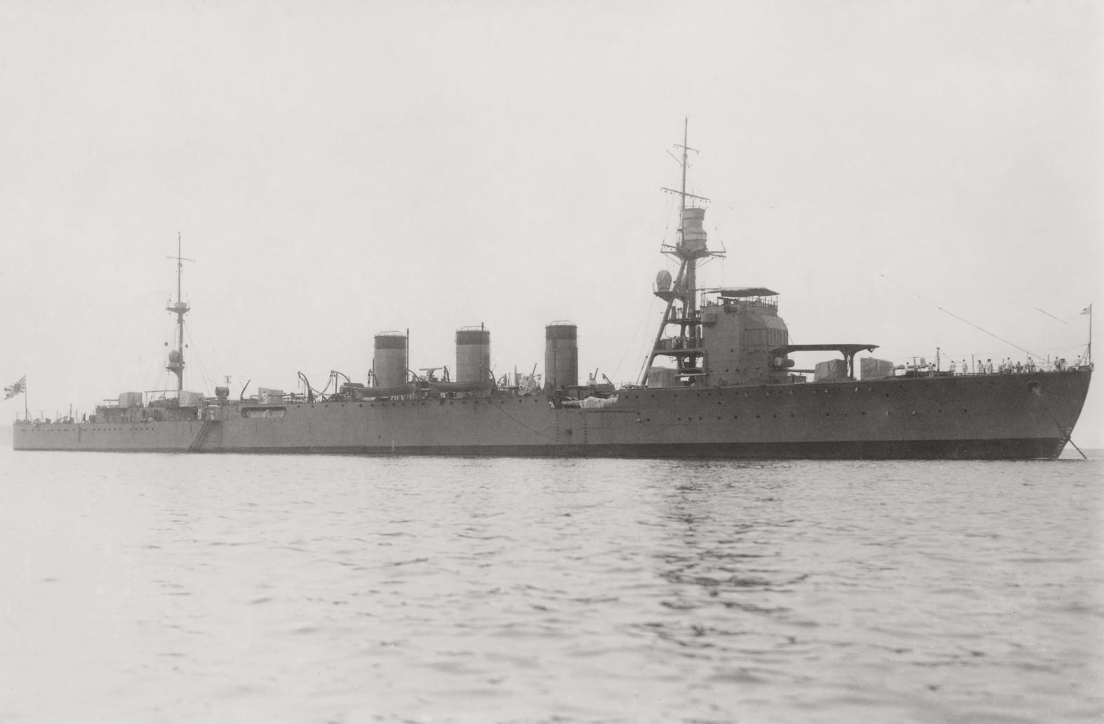 Nagara Class Light Cruiser Isuzu pictured on completion off Uraga on ...