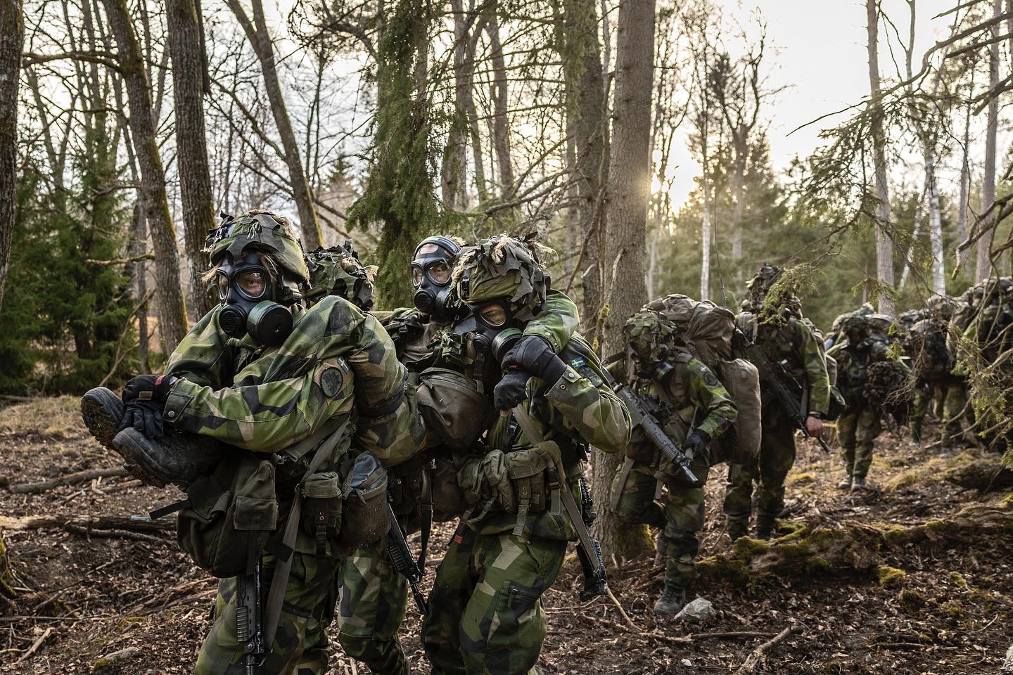 Swedish Stockholms amfibieregemente Ovning Amfibie K5 NBC CBW ...