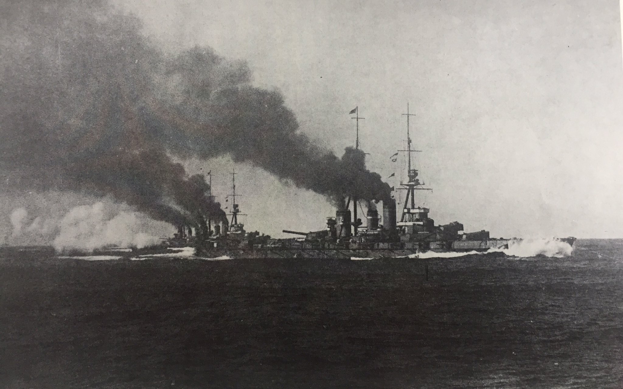 25 October 1915 from deck of Haruna with Hiei Kirishima Kongo Bungo ...