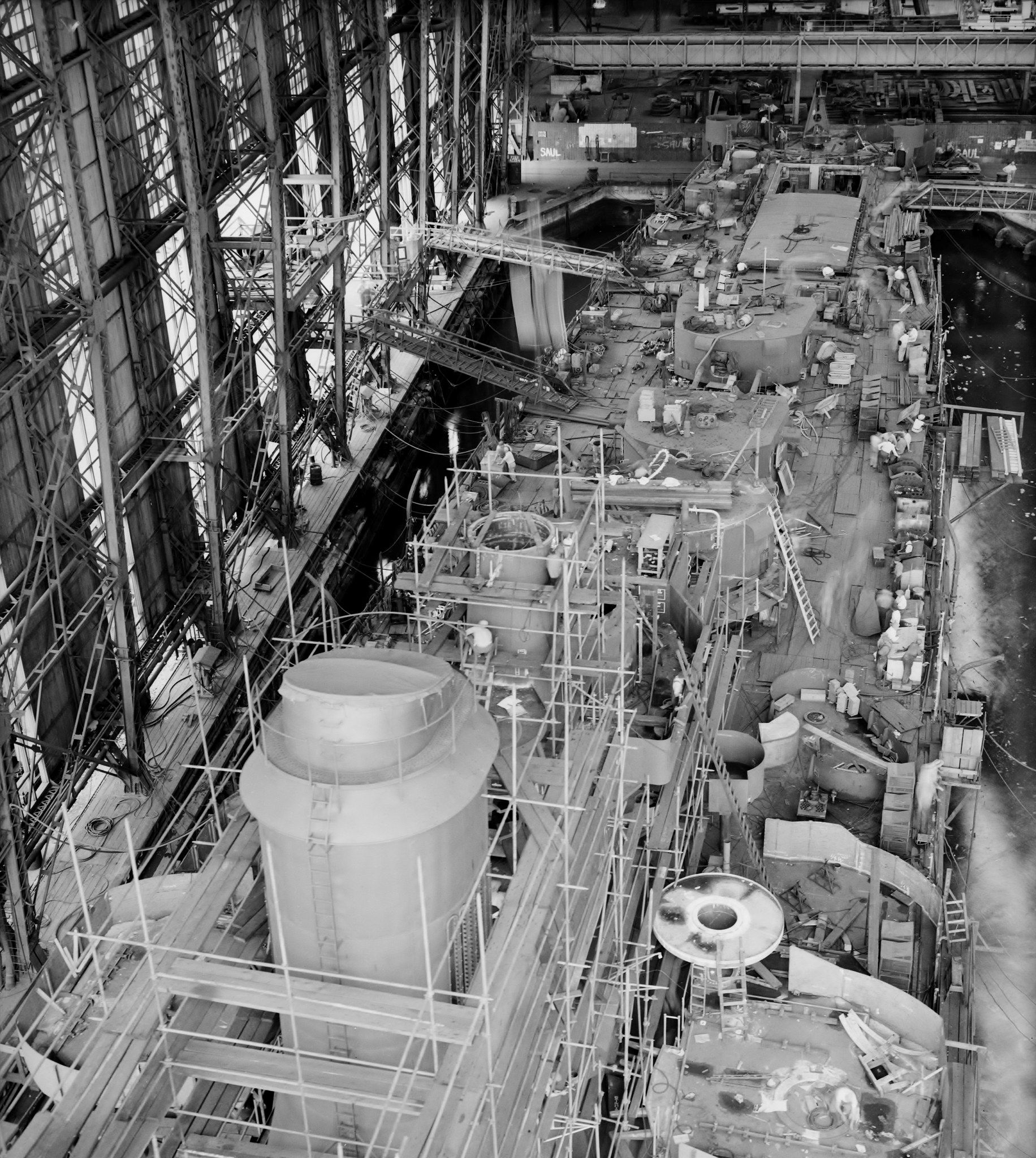 Worcester Class Light AA Cruiser USS Roanoke New York Shipbuilding Corp ...