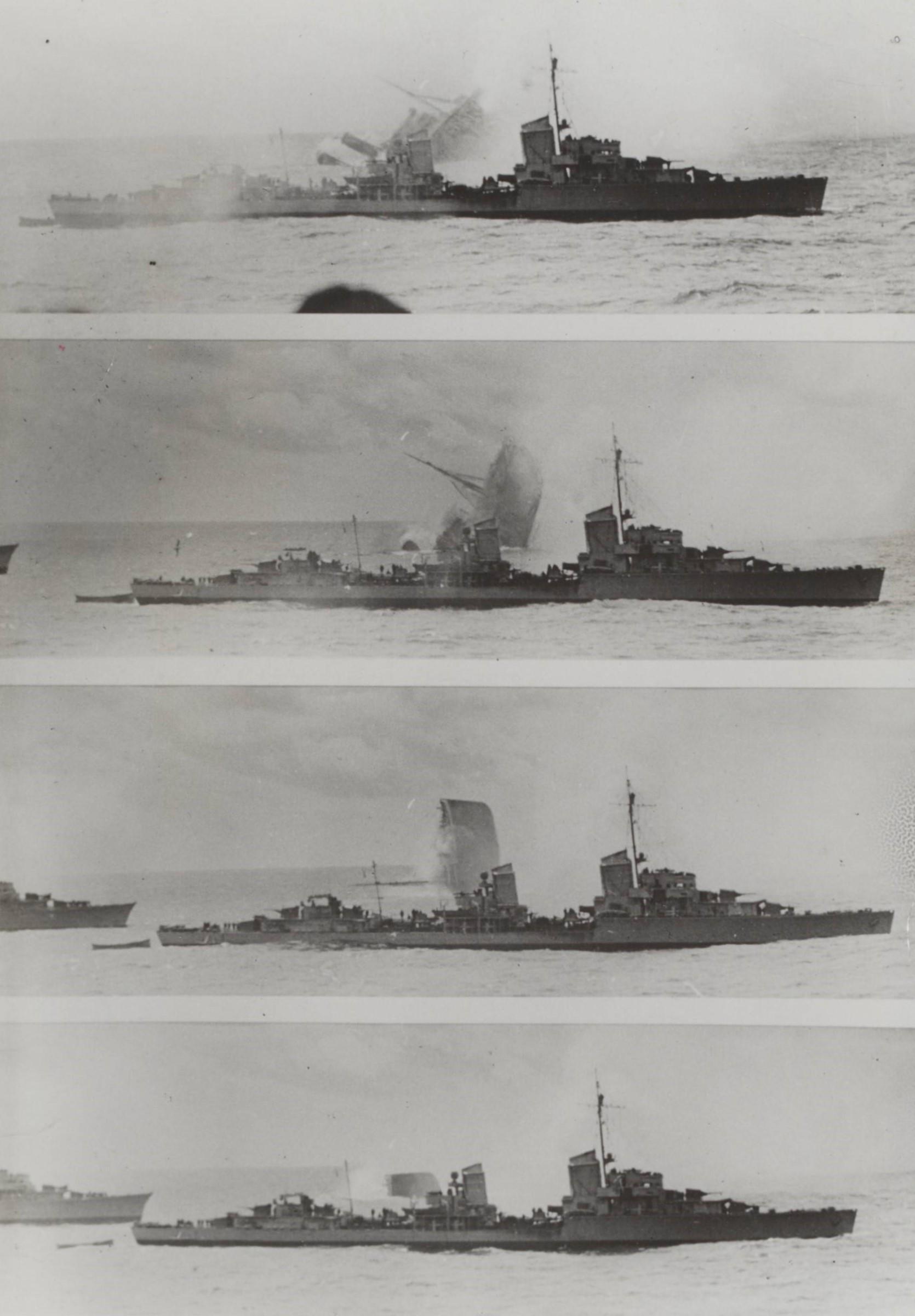 German destroyer Z10 Hans Lody picking up survivors from British troop ...