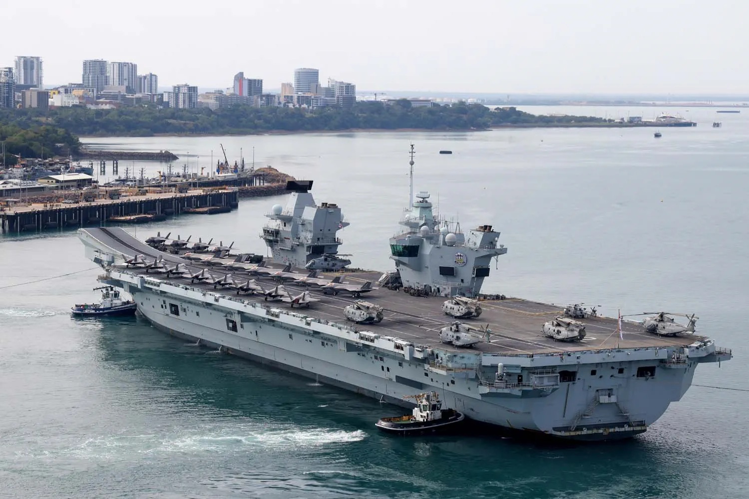 HMS Prince of Wales Australia July 2025 F-35 Merlin Wildcat ...