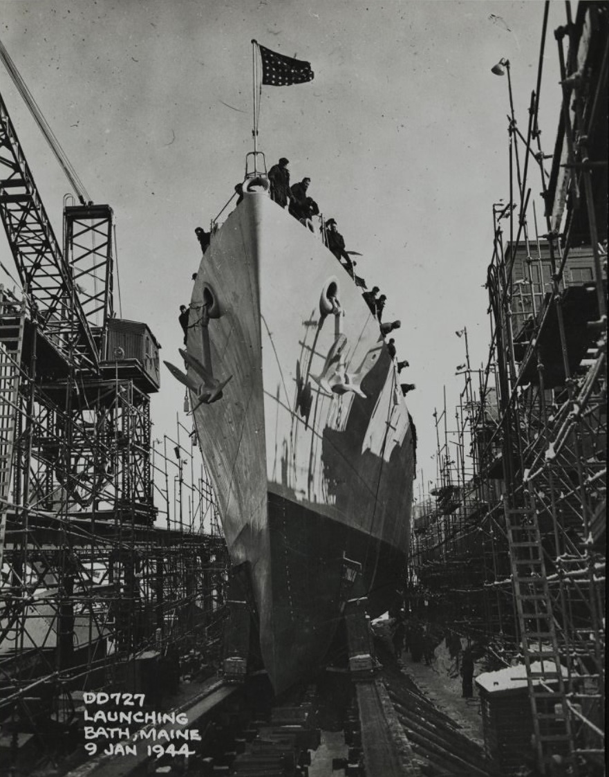 Launching of U.S.S. DeHaven DD-727, January 9, 1944 via Maine Maritime ...