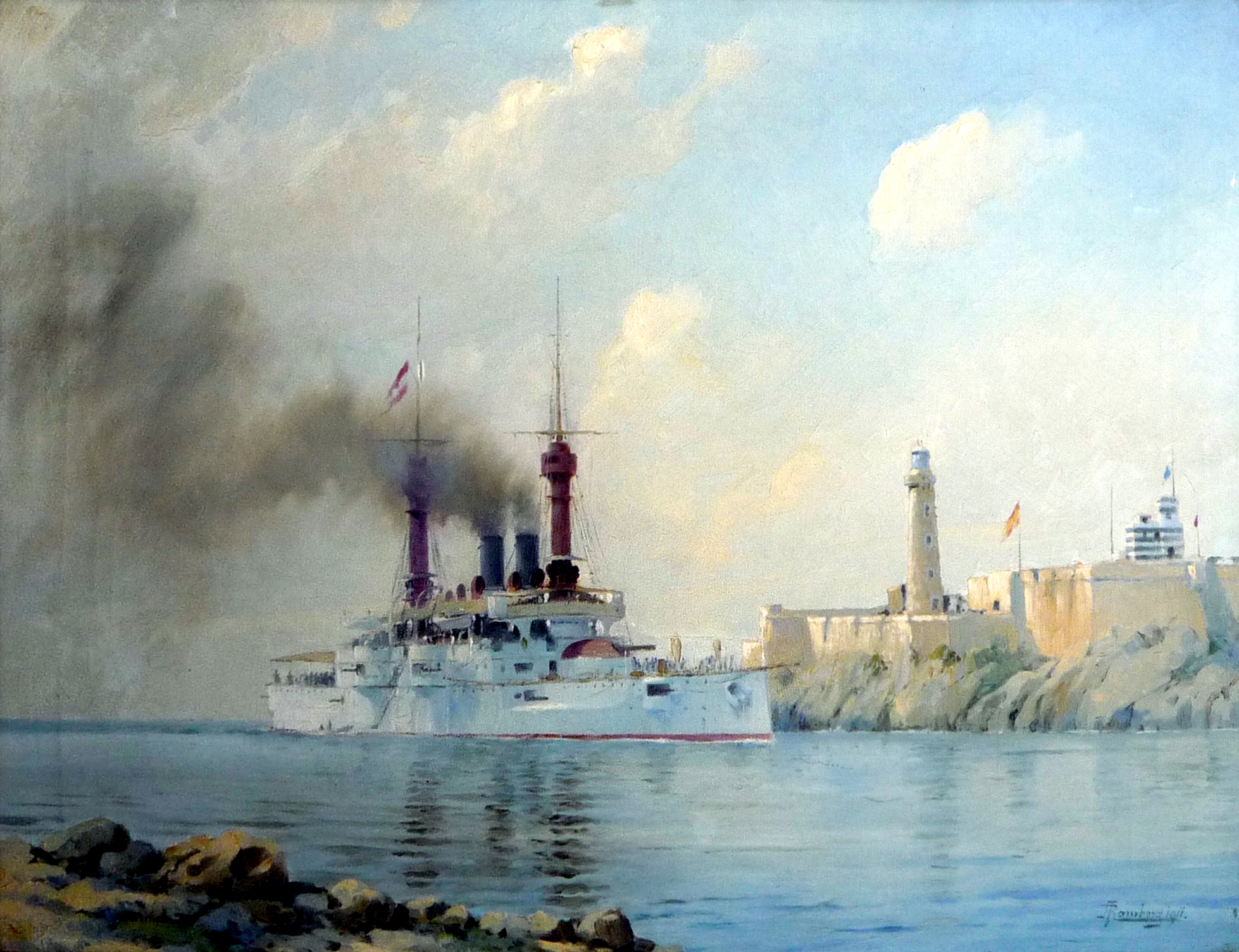 Kuk armored cruiser SMS KAISERIN und KÖNIGIN MARIA THERESIA Morro ...