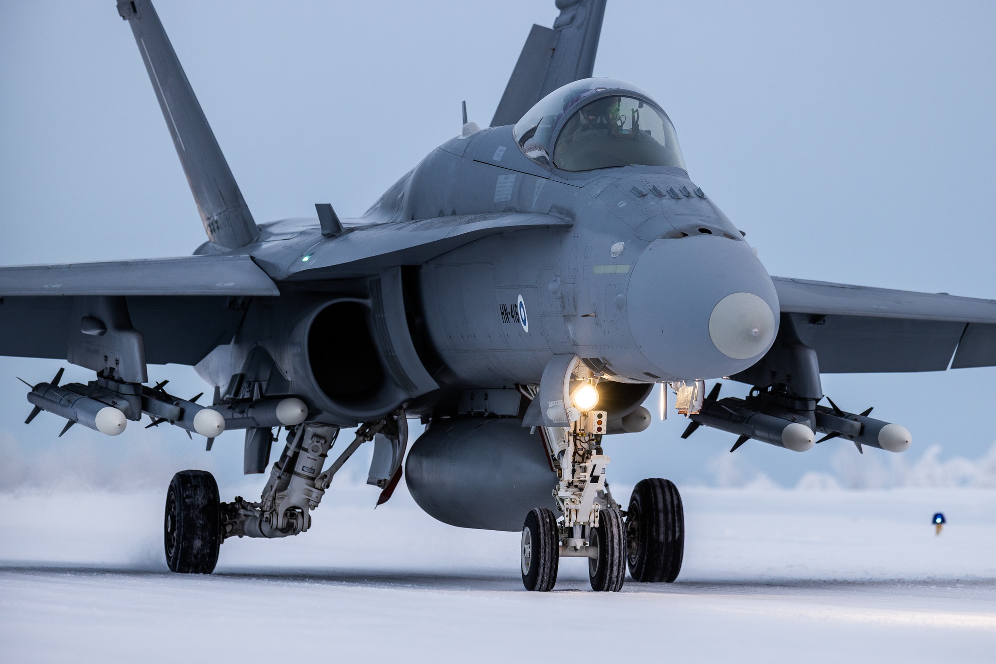 Finnish F-18C 11th Squadron at Lapin lennosto Jan 2026 AMRAAMs ...